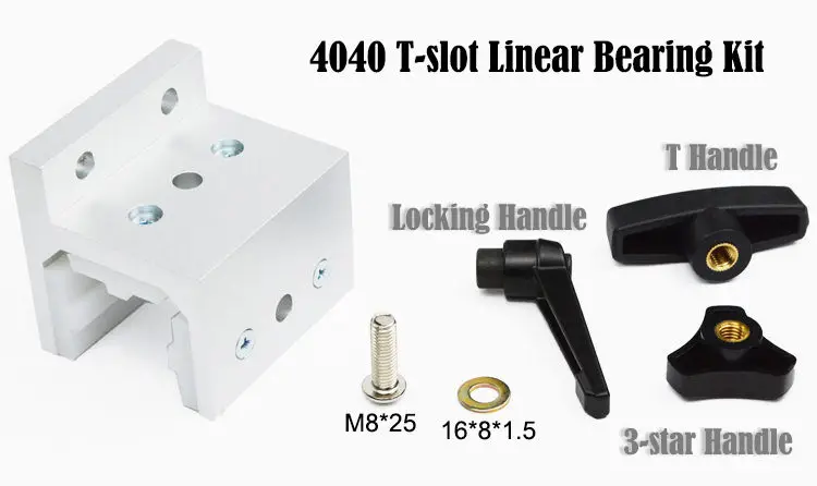 Standard Short 3 Slot Mount Aluminum Single Flange Linear Tslot Slider ...