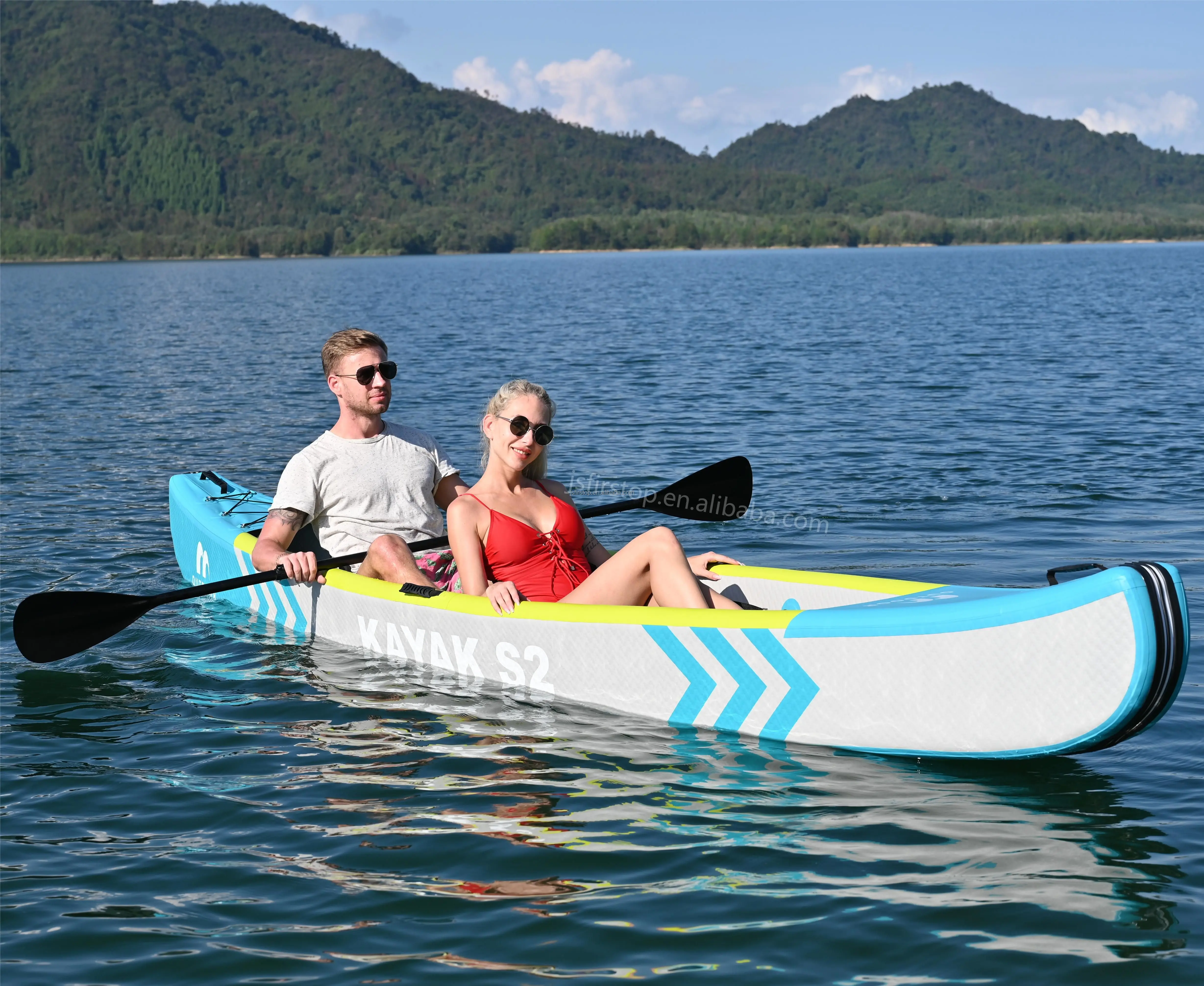 Inflatable Kayak - Firstop 13.8ft High Pressure Folding Canoe
