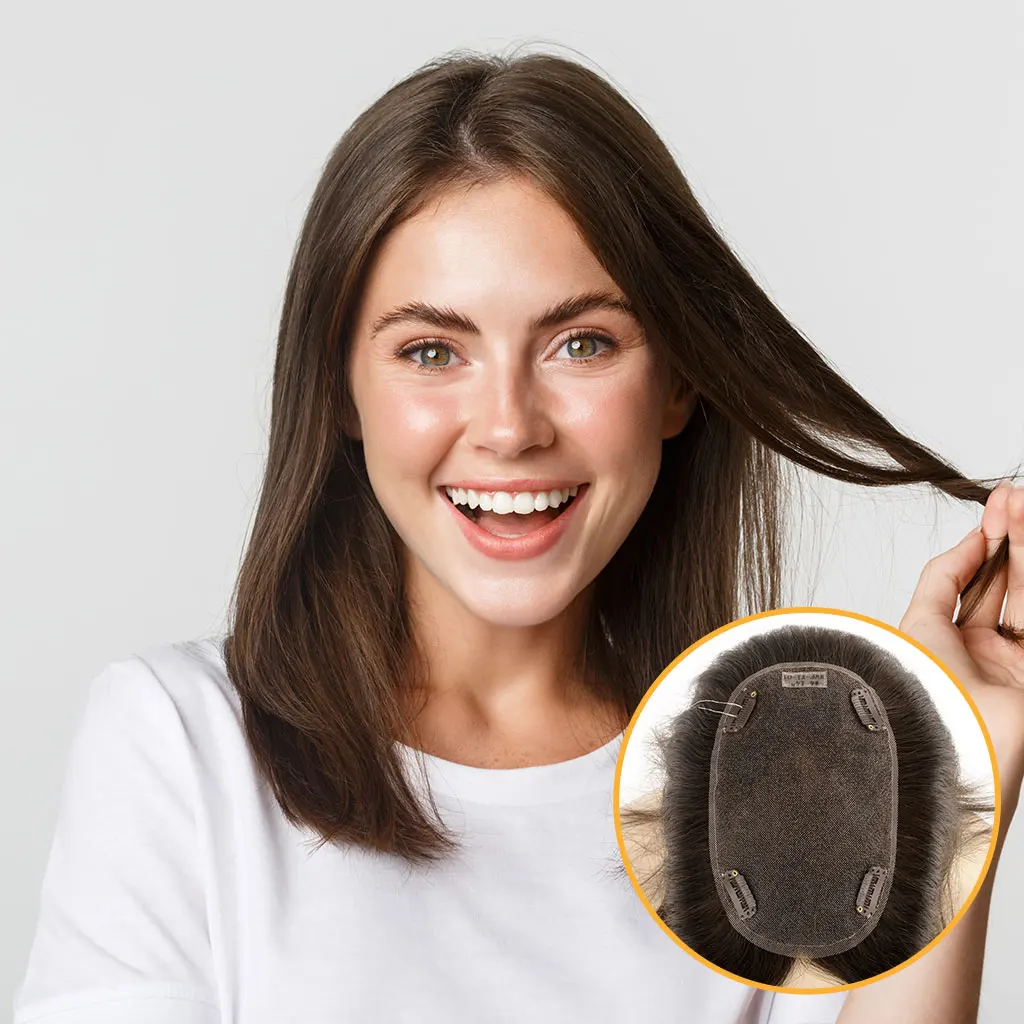 SIDNEY Premium Mongolian Hair Double-Split Knots Toupee