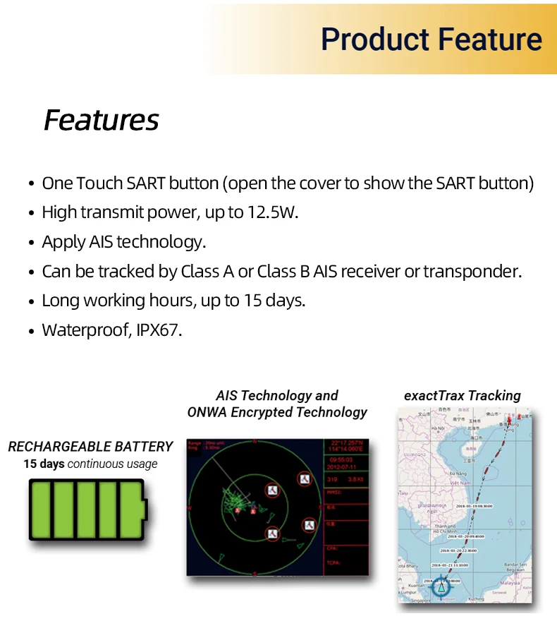 Ais Tracker With Sart Button (internal Antenna Version) Ks-33nt_sart ...