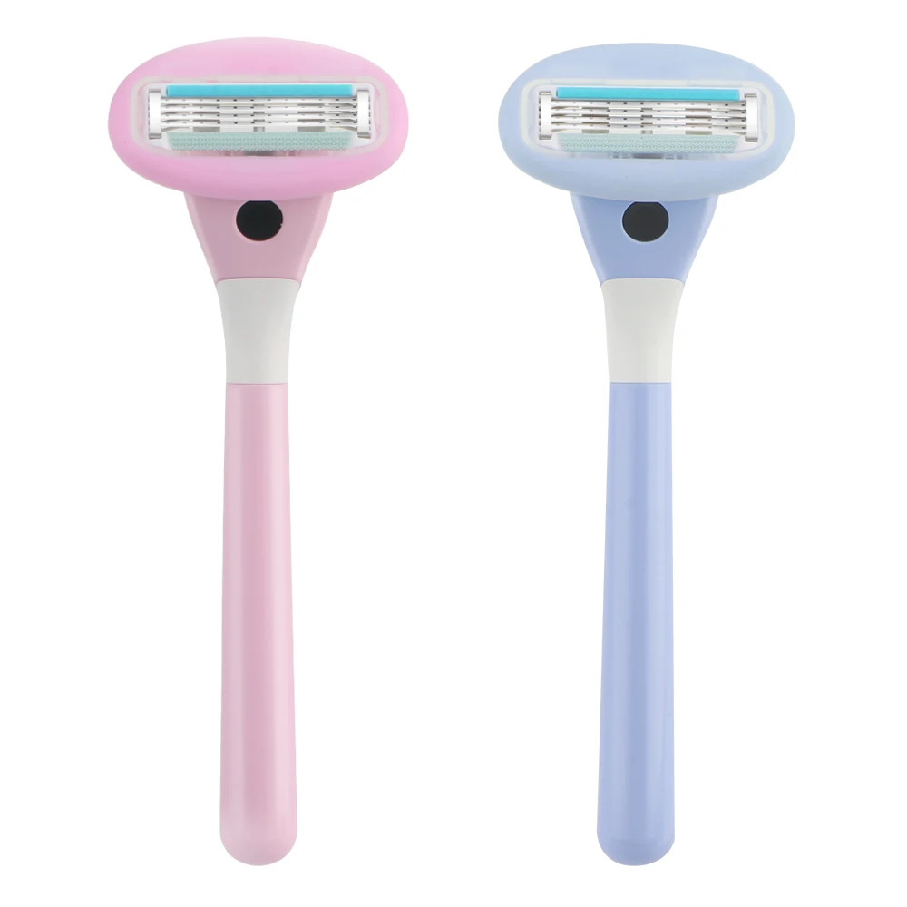 Women System Razor Four Blade Plastic And Metal Handle Replaceable ...