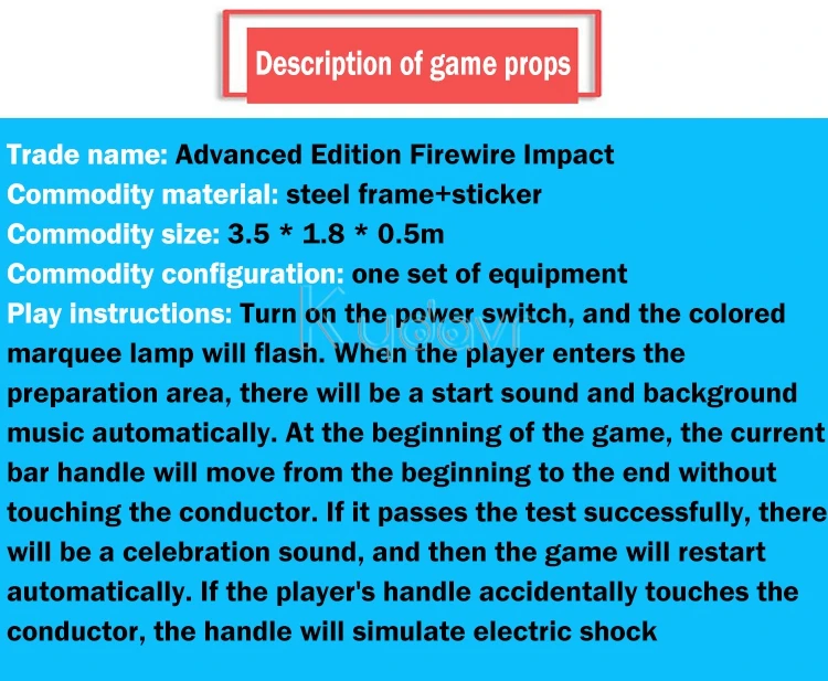 Customized High Version Interactive Electric Wire Maze Game Firewire Impact with Steady Hand ...