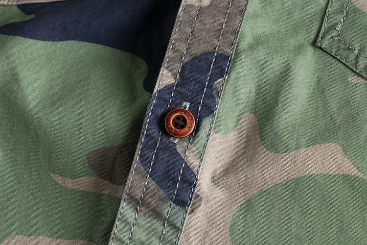 Hot Sale Long Sleeve Cargo Shirt for Men - Cotton Camouflage Uniforms ...