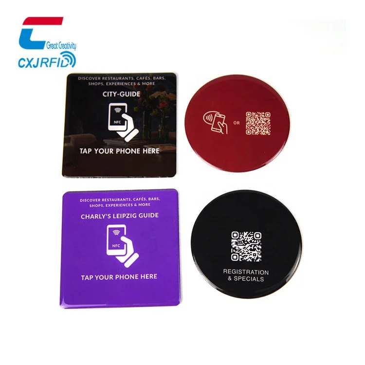 Custom Rfid Nfc Tag Smart Touch Menu Tag Waterproof Contactless Qr Code ...