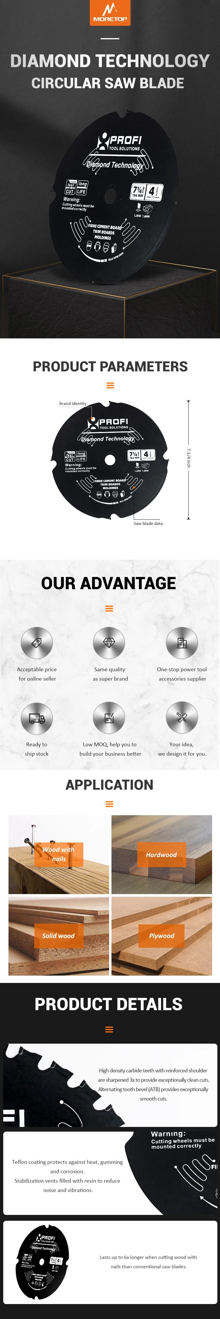 Profi High Quality PCD Saw Blade for Fibre Cement Board Circular Saw ...