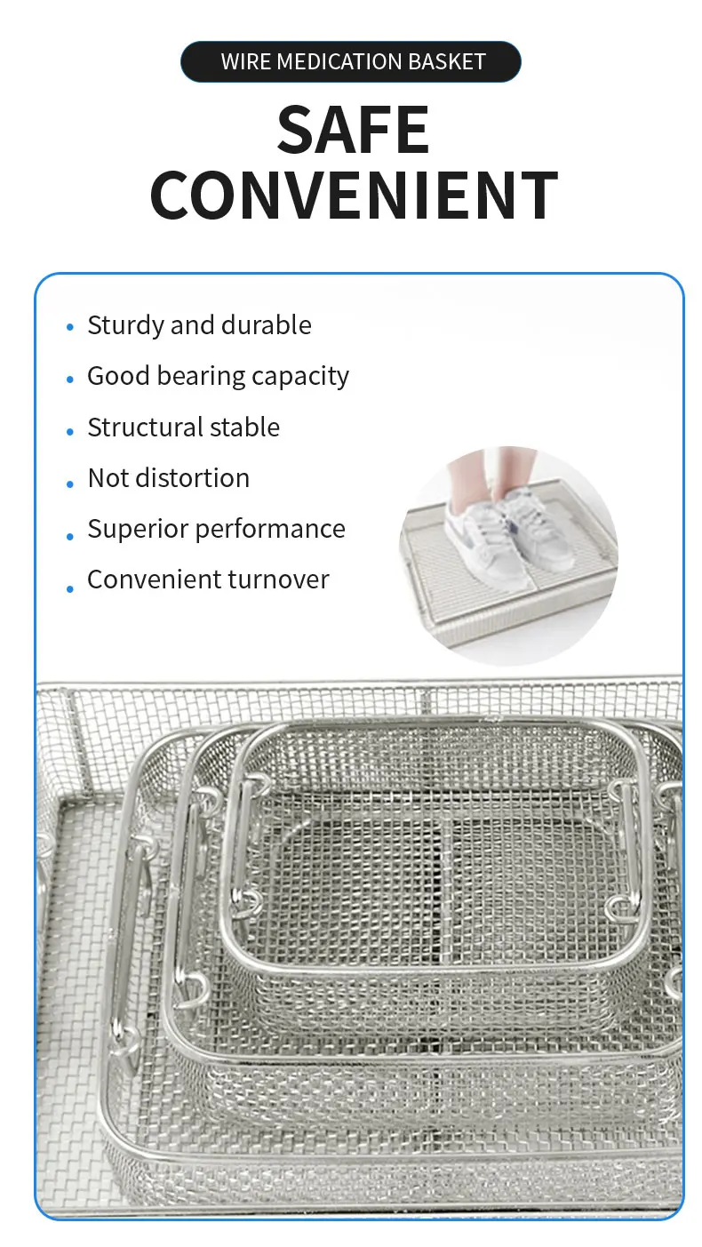Stainless Steel 304 316 Surgical Disinfection Braid Wire Mesh Basket ...