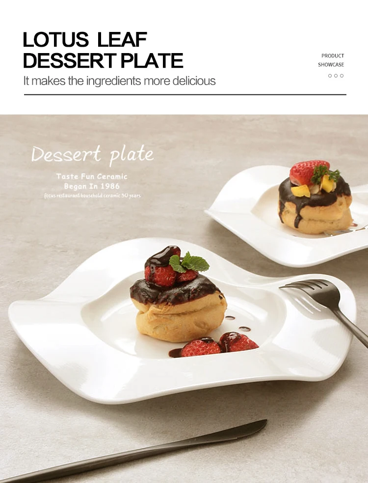 Western Dishes Restaurant Hotel Irregular Ceramic Plates Special-shaped ...