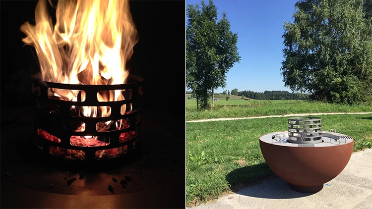 New Design Patented Barbeque Charcoal Grill - Corten Steel BBQ Grills