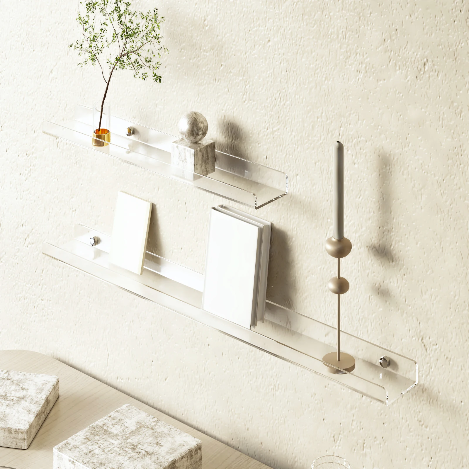 Acrylic Display Stand,Acrylic Storage Rack,Wall Acrylic Shelf For ...