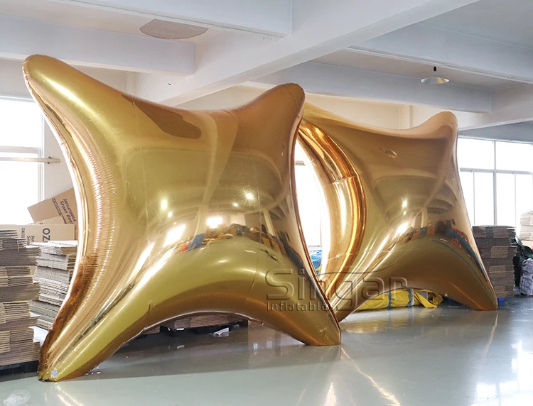 Decoration Party Balloon Inflatable Gold Silver Pvc Point Star Balloon ...