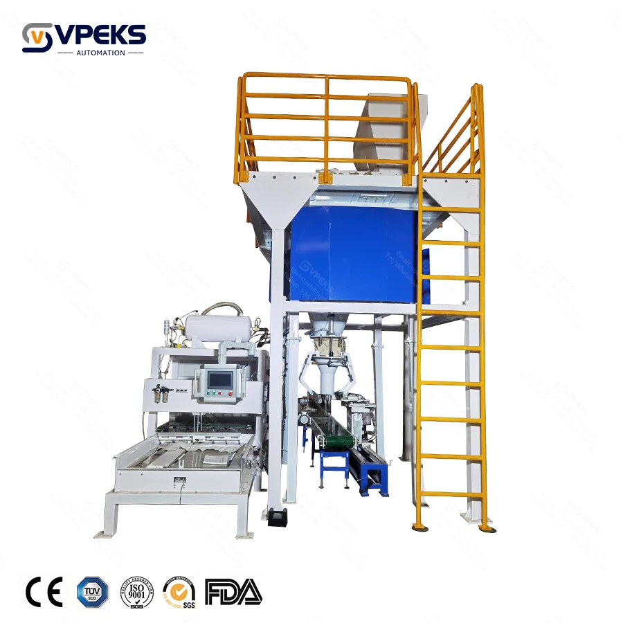 VPEKS Fully Automatic Packing Machine Cement Granule Rice Powder Bag Feeding Packing Ang Filling ...