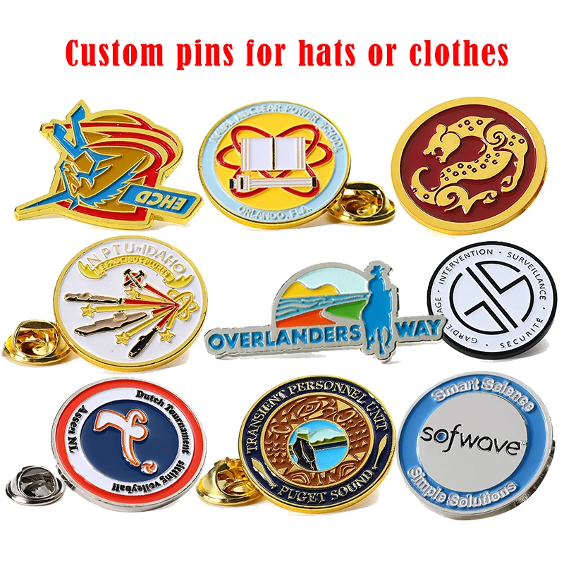 Free Sample Epoxy Pin Custom Name Tags Badge Gold Plating Epoxy Lapel ...