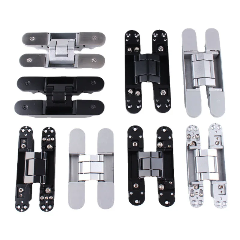 180 Degree Three Direction Adjustable Concealed Door Hinge Black ...