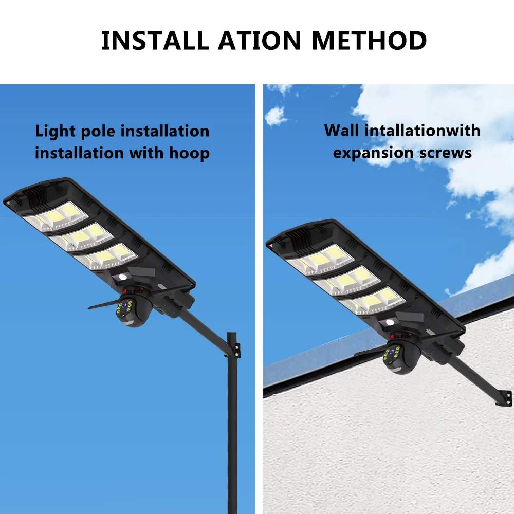 V380 Pro 18000 Mah Solar Street Light Camera with Night Vision