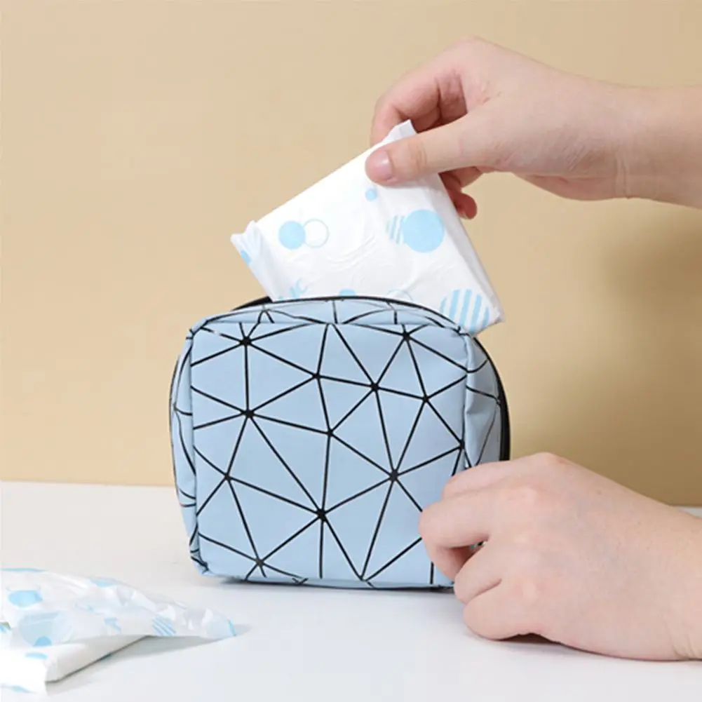 Multifunctional Rhombus Pattern Sanitary Pad Bags Reusable Napkin ...