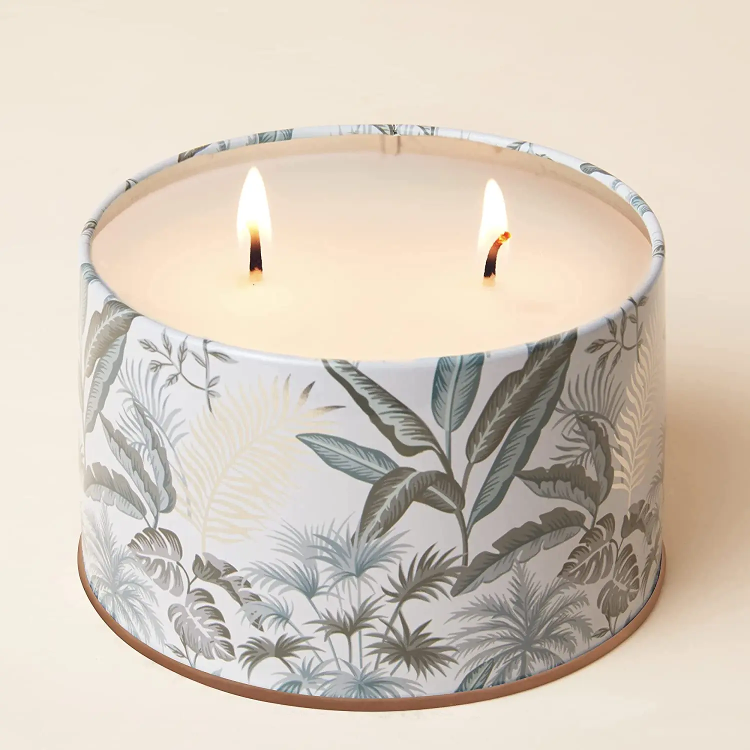 Custom Colored Painted Metal Canisters Aromatherapy Candles Natural Soy ...