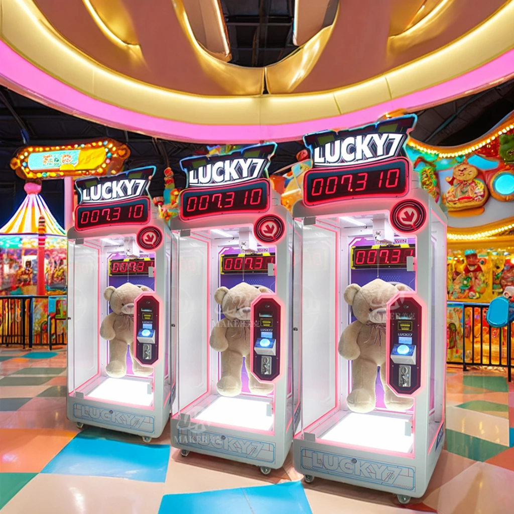 Maker High Quality Coin Operated Lucky 7 Arcade Plush Toy Vending ...