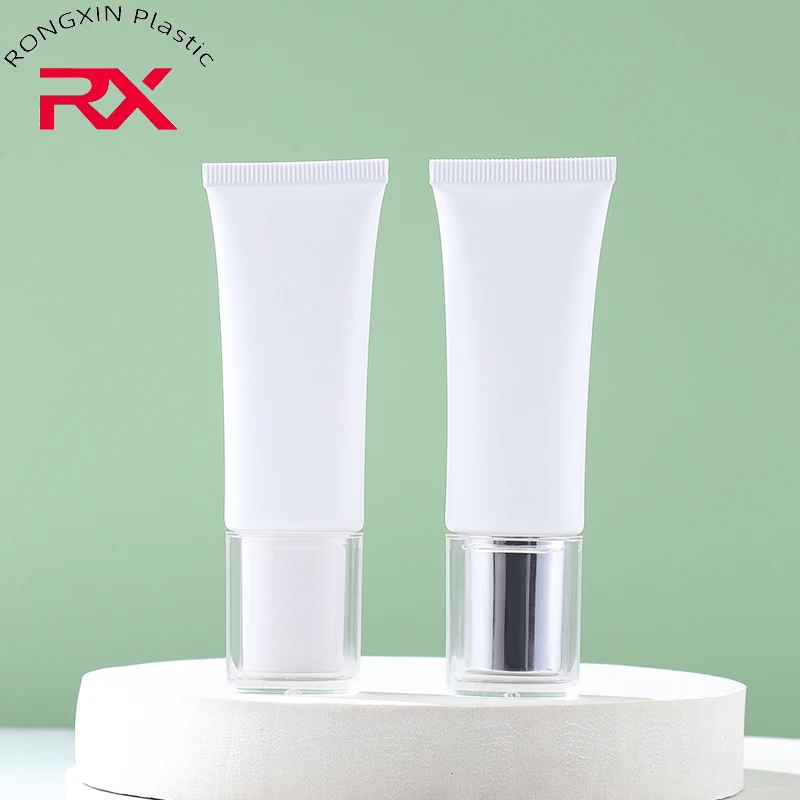 D25 30ml Luxury Plastic Cosmetic Packaging Screw Acrylic Cap Skin Care Serum Eye Cream ...