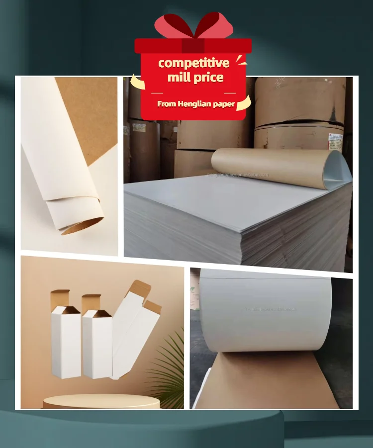 High Stiffness Clay Coated Kraft Back (CCKB) 200-500gsm