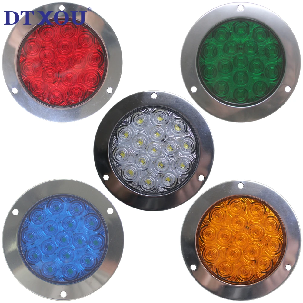 12 Volt 24 Volt 4 Inch Round Trailer Stop Lamp/led Stop Tail Lights ...