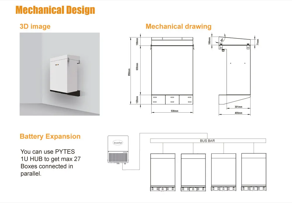 Pytes 51.2v Lifepo4 48v Power Wall 5kwh 9kwh 10kwh 30kwh Solar Storage ...