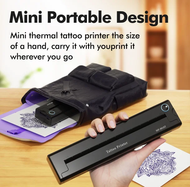 Luck Jingle Wireless Inkless Mini Portable Tattoo Printer Bt Thermal ...