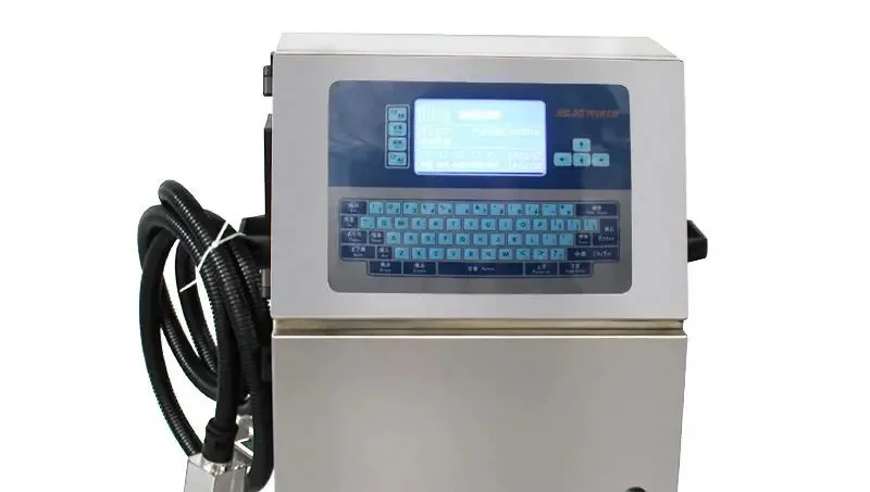 High Effective Batch Code Continuous Cij Inkjet Printer On Product Line Factory Packaging Date ...