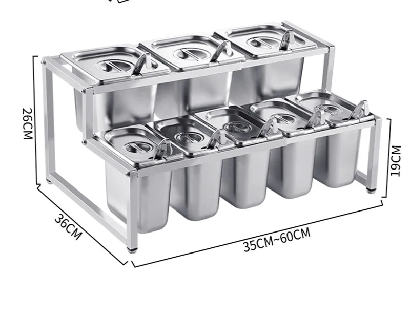 Commercial 2023 Rack Serving Buffet Milk Tea Shop Salad Bowl Tray Basin ...