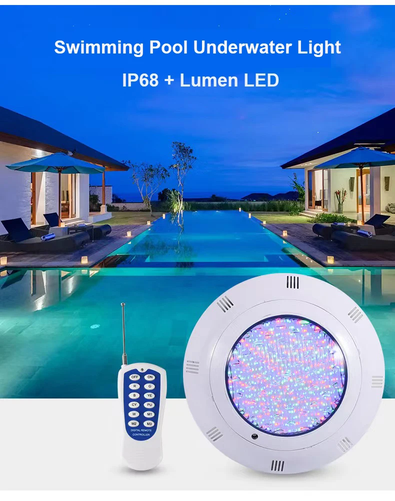 Factory Ip68 Waterproof Led Submersible Underwater Light Resin Filled Color Smart Pc Swimming ...
