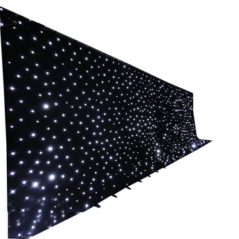 Stage Effect Light Blue And White Led Star Cloth Wedding Backdrop Led ...