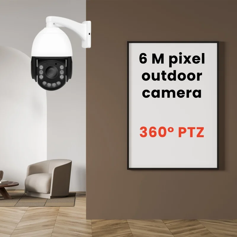 4.5 Inch 6MP Ball Type PTZ 360 IP IR CCTV Camera CMOS Sensor with Human ...