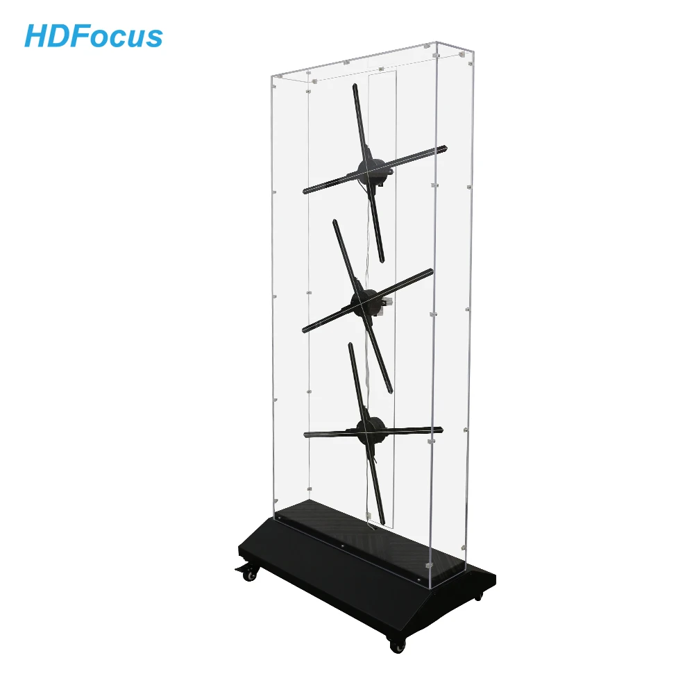 Holographic Projector LED Fan Display with Case - 3D Hologram