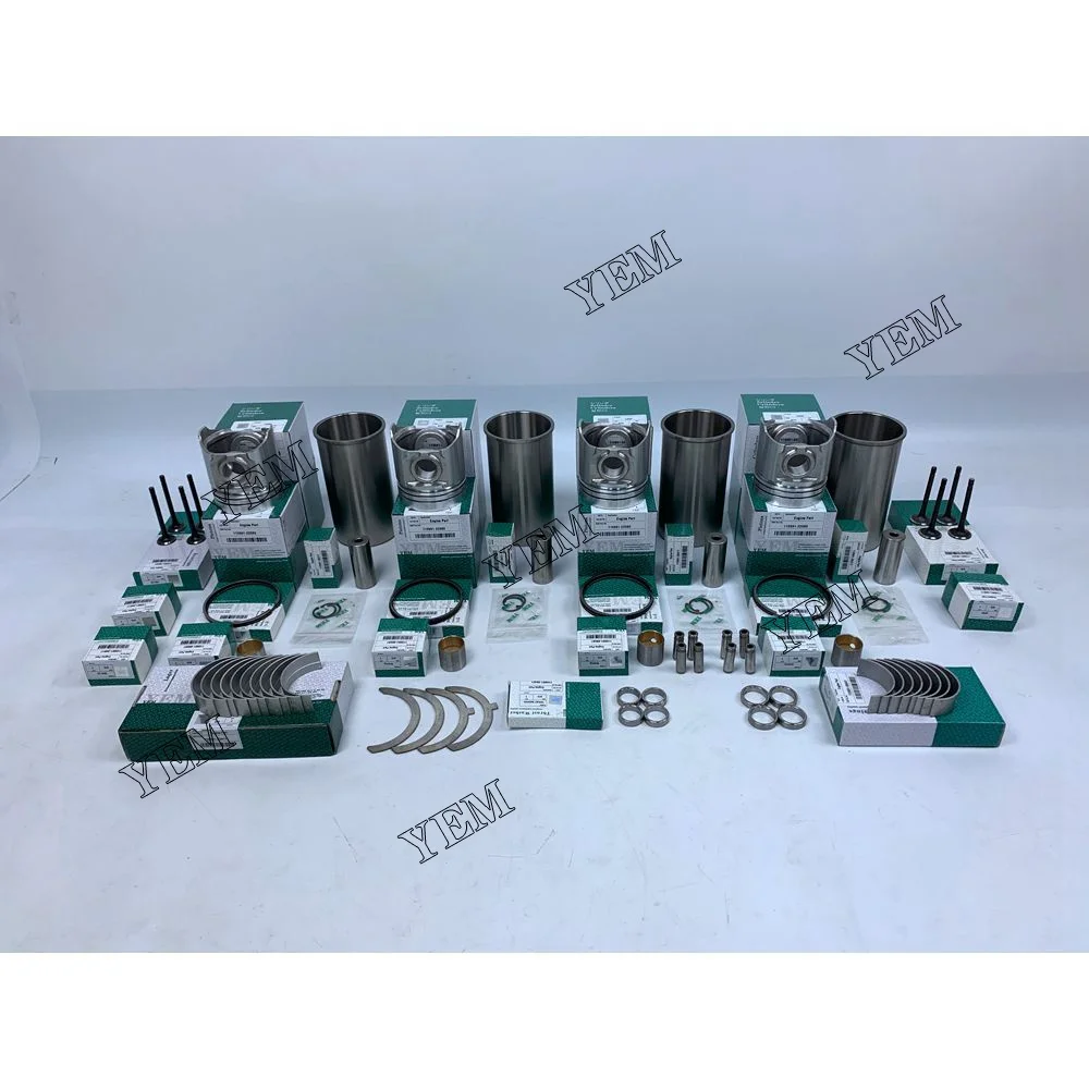 4D33 Overhaul Kit With Valve Bearings Piston Rings Liner For Mitsubishi ...