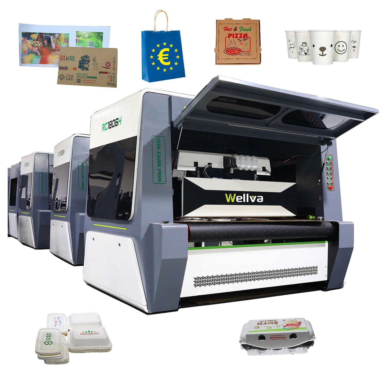 Full Colors One Single Pass Printer Digital Carton Package Printer Uv ...