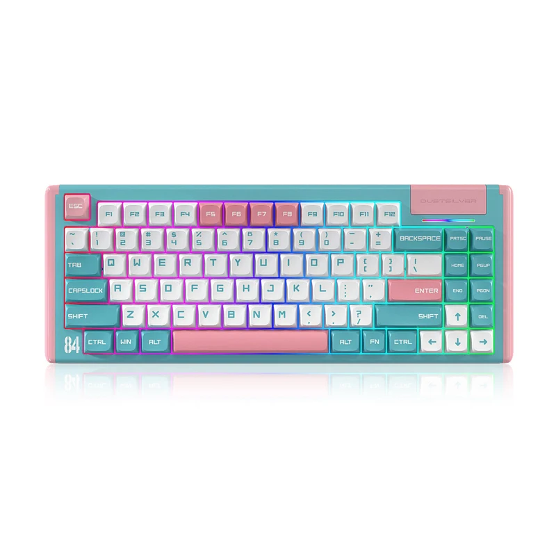 Dustsilver 84 Keys Pbt Doubleshot Keycaps Kda Mechanical Keyboard ...