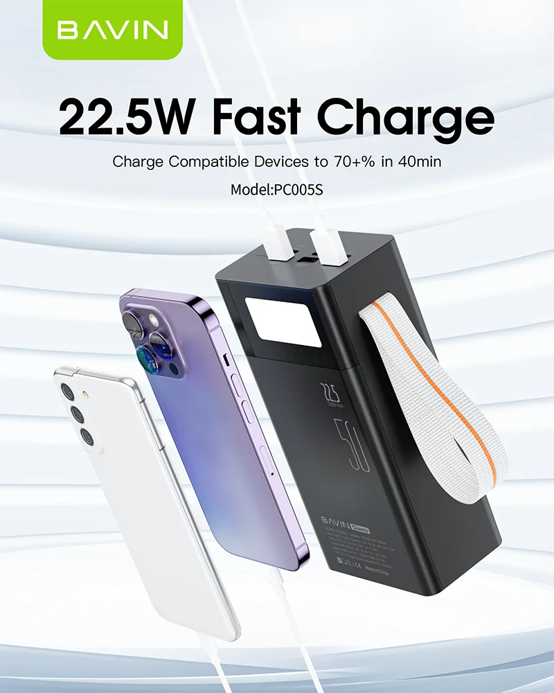 BAVIN 22.5W 50000mah Portable Power Station - Fast Charging