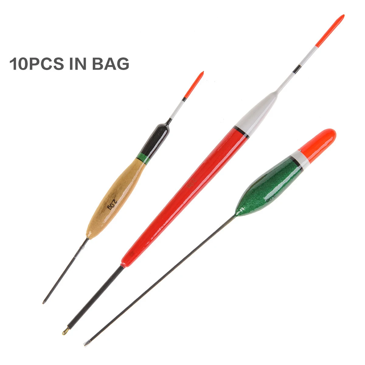 10 Pcs Fishing Paulownia Floats Fishing Buoy River Lake Vertical Buoy ...