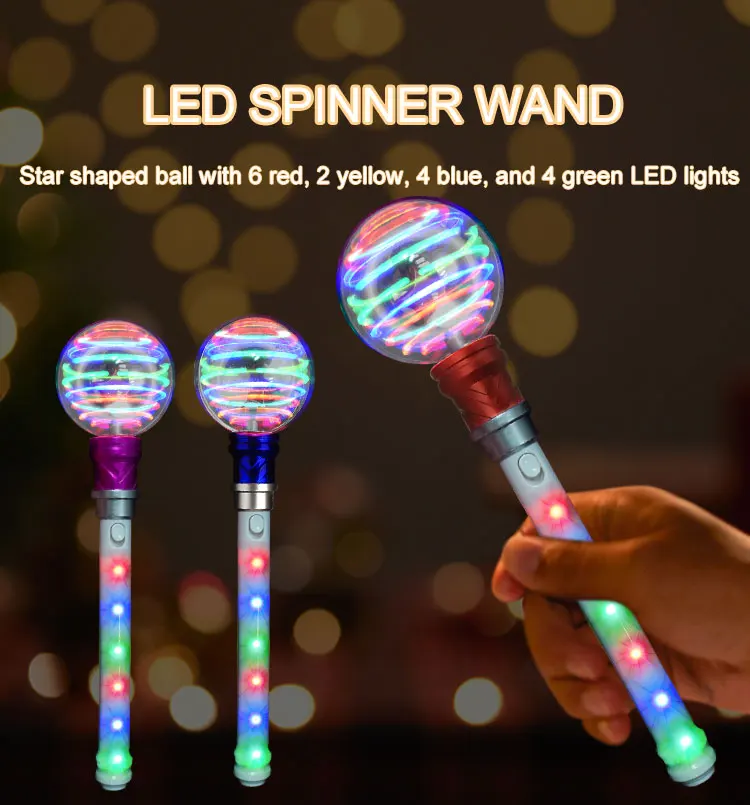 Spinning Magic Ball Wand - LED Spin Toy for Kids Fun Gift