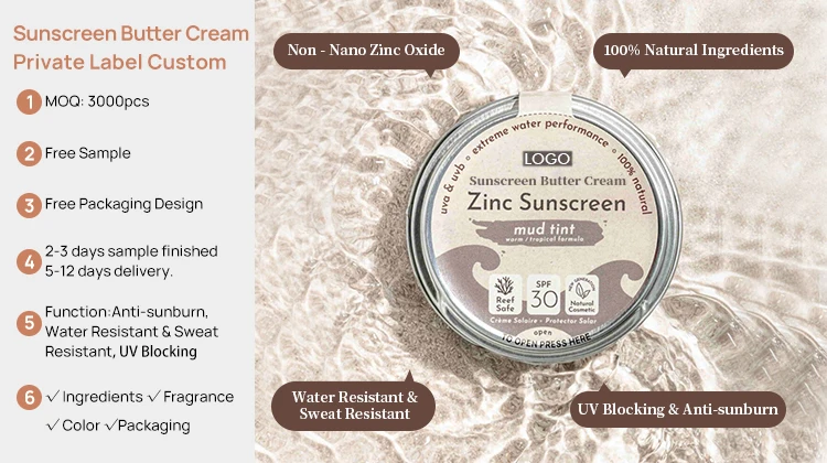 Oem Natural Reef Safe Outdoor Waterproof Uv Blocking Anti-sunburn Non ...