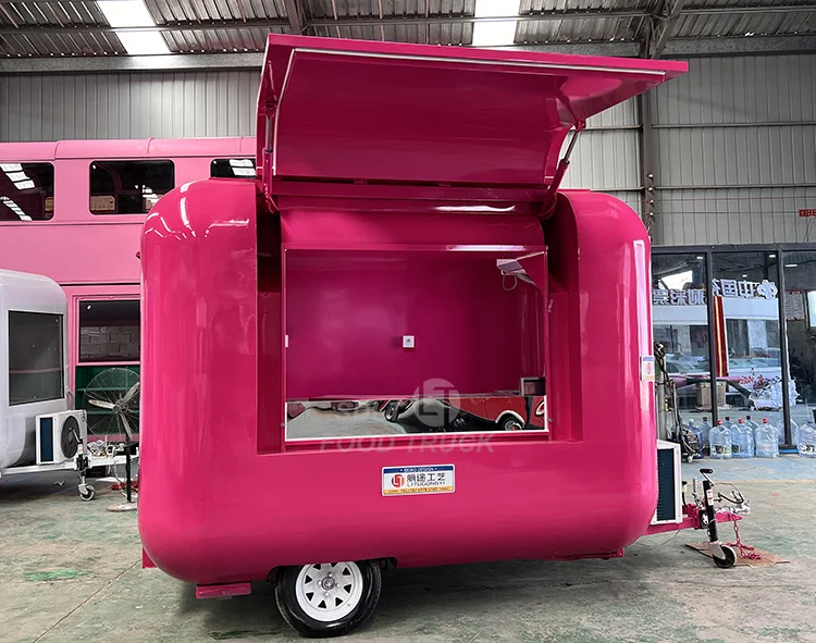 Small Food Trailers with Big Window for Street - Side Mobile Beverage ...