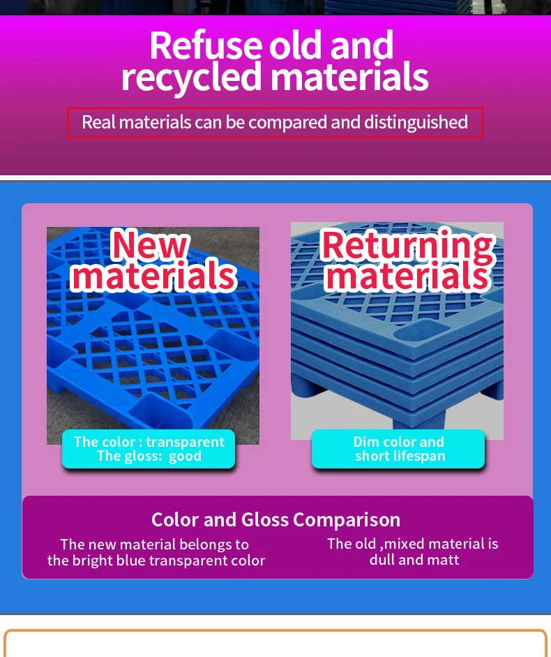 Warehouses Plastic Pallet Corner Mesh Pallets1000 X1000 X140 Mm Heavy ...