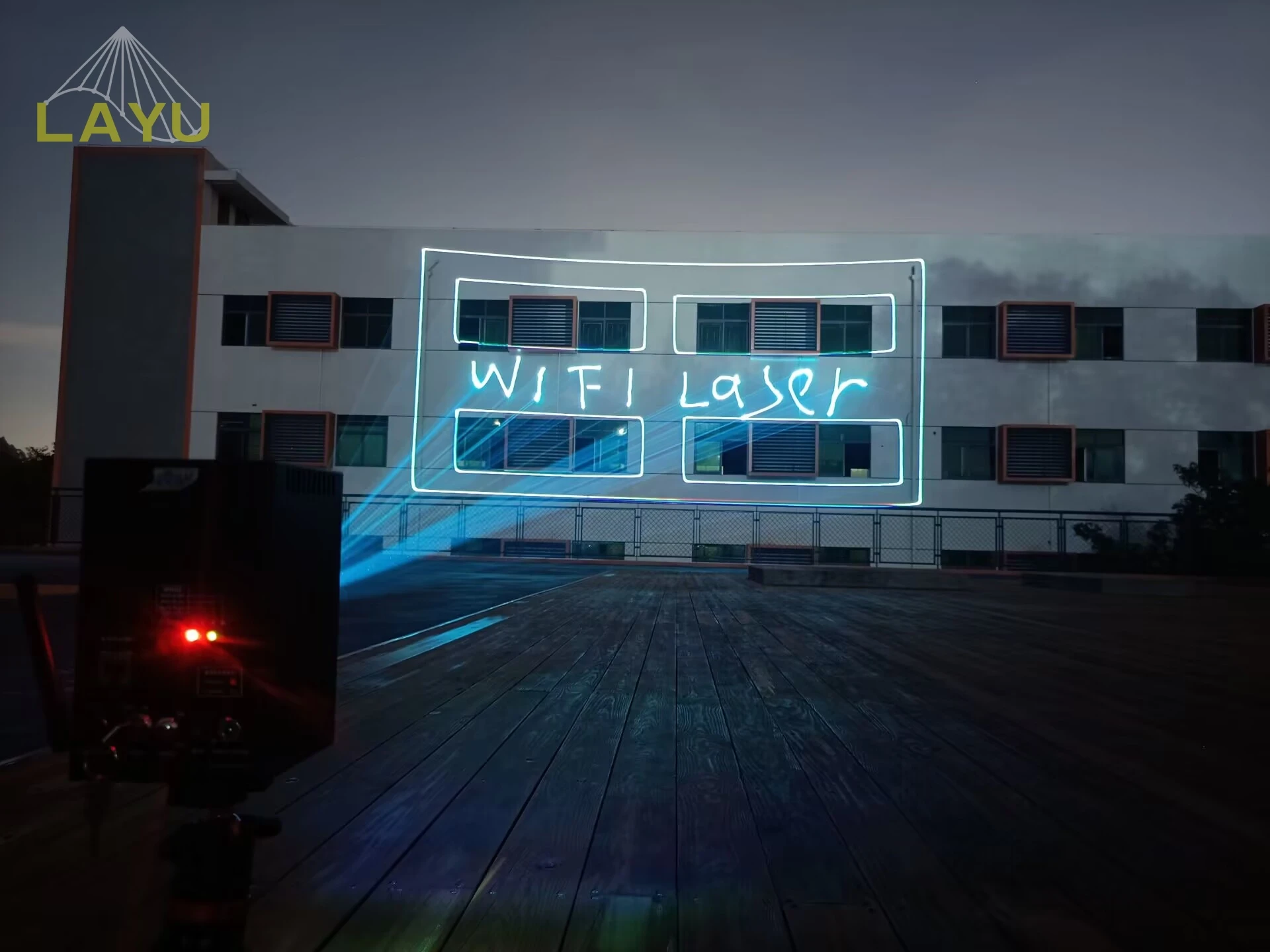 LAYU 3W RGB Laser Cube Light - APP WIFI Control Party Projector