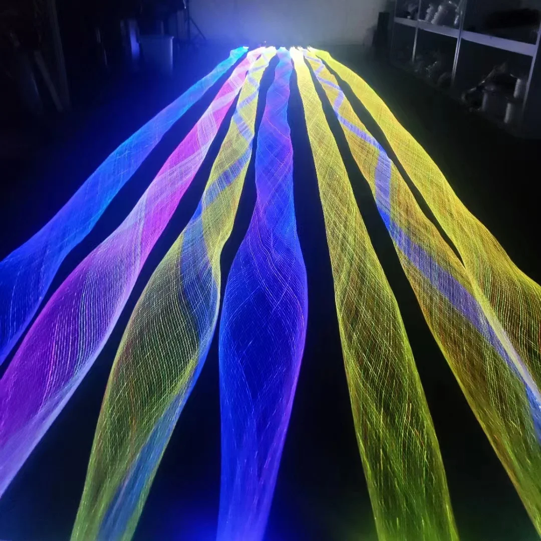 Luminous Net Glowing Mesh Fiber Optic for Outdoor Fence Tree Ceiling ...