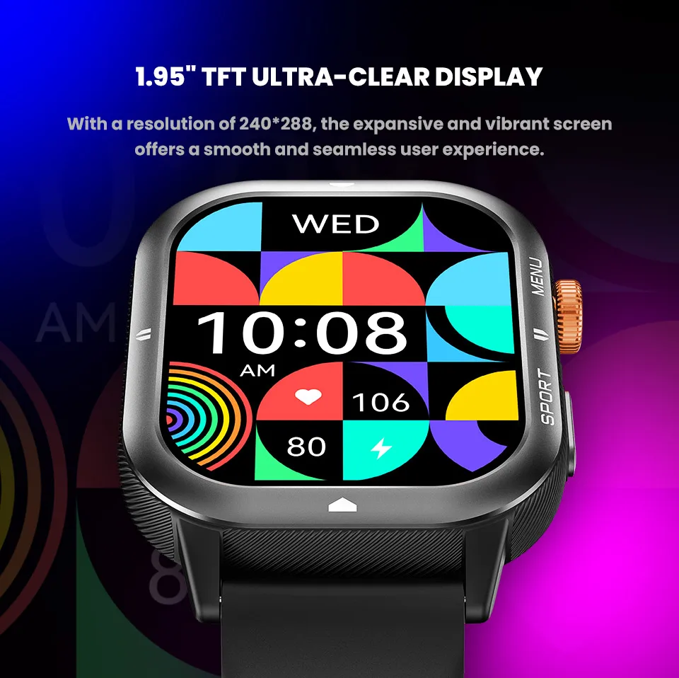 DF C30 Smart Watch 1.96Inch Screen Bluetooth Call True Blood Oxygen ...