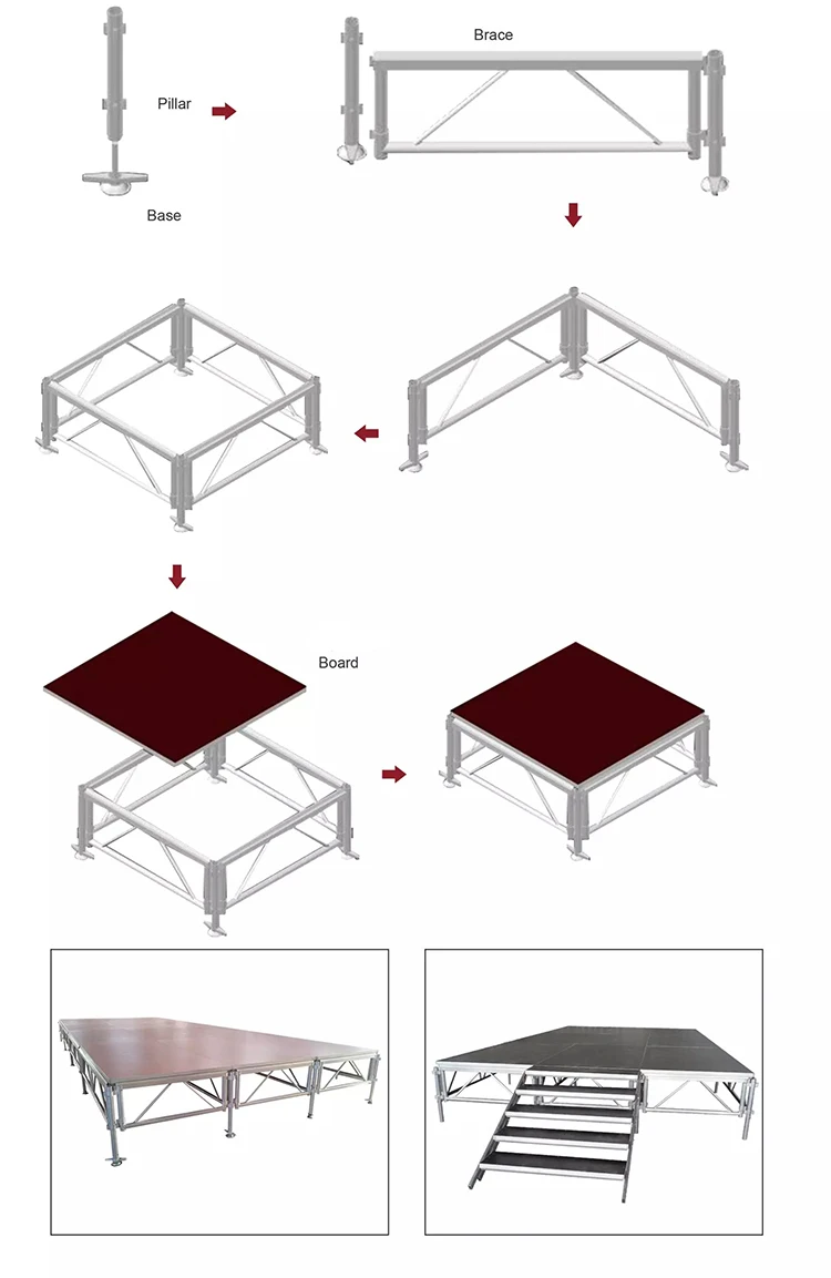 Aluminum Staging Platforms - Portable Outdoor Concert Stages