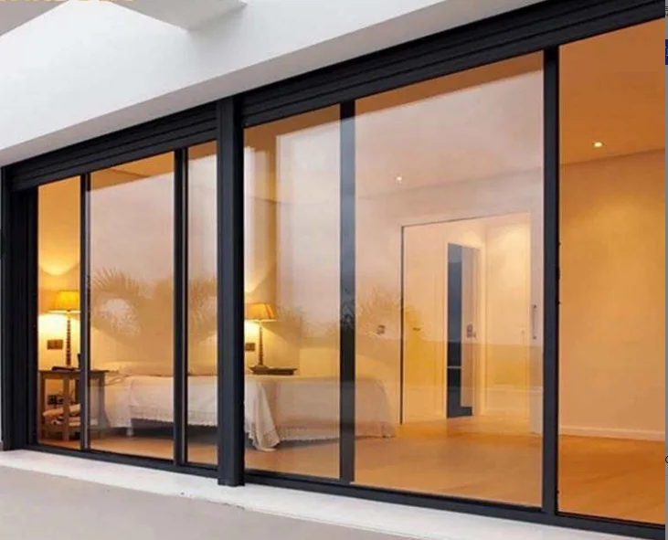 90 Degree Corner Linkage Slim Aluminum Sliding Glass Door for House ...