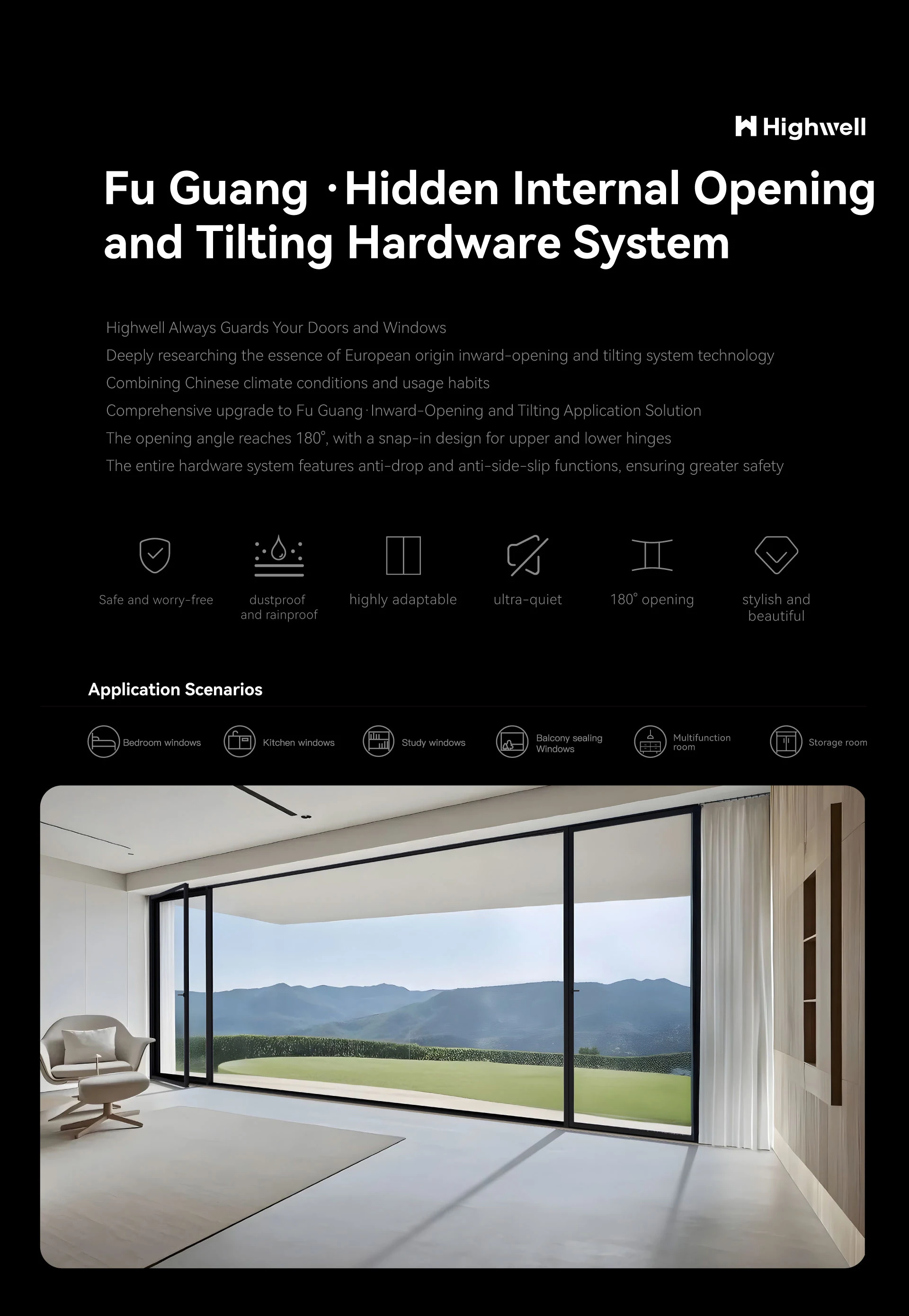 Steel 180° Inward Opening Tilting Anti-Theft Aluminum Alloy Door Window ...