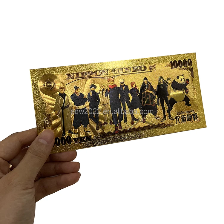 Japan Anime Jujutsu Kaisen Gojo Satoru Figure 10000 Yen Pvc 24k Gold ...