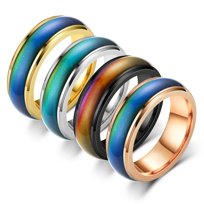 Korean Design Body Temperature Ring - Stainless Steel