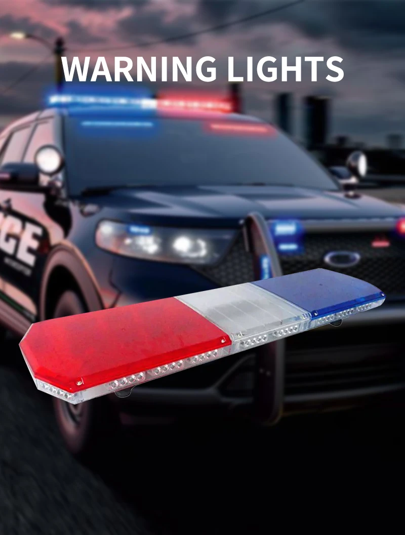 LED Emergency Vehicle Security Warning Roof Top Strobe Light Bar